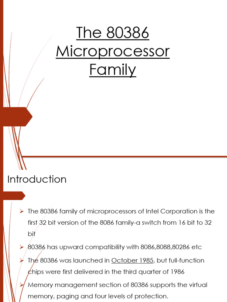 The 80386 Microprocessor Family | PDF