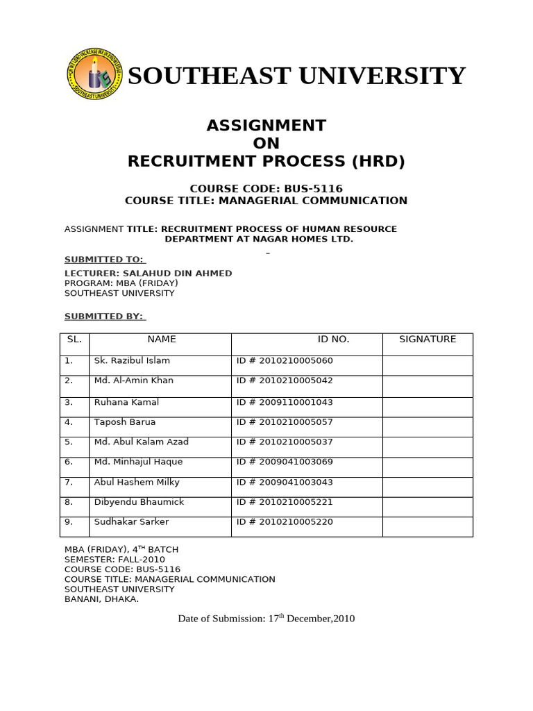 Assignment For HRD-MBA | PDF