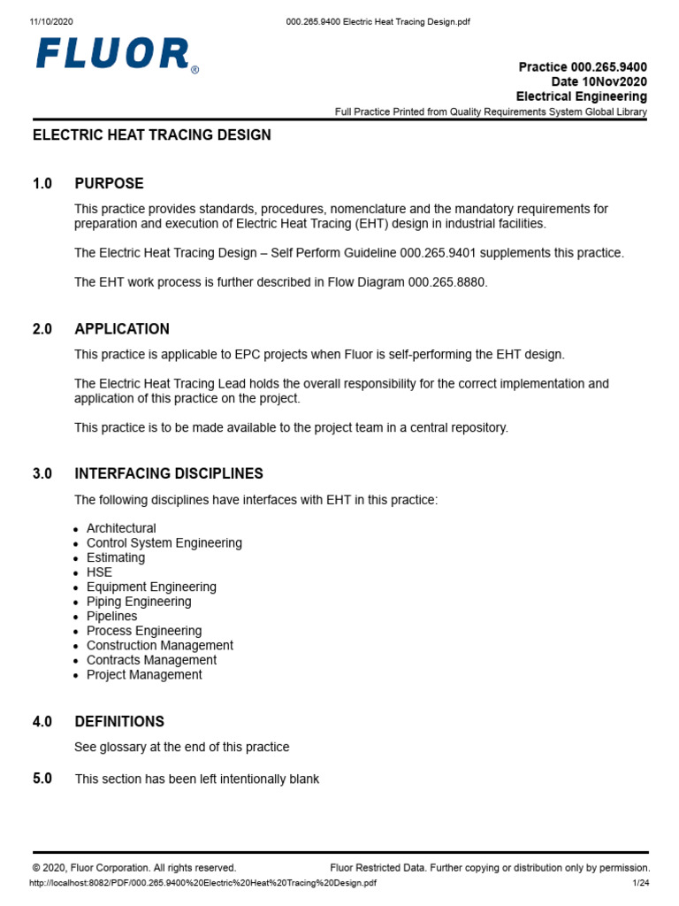 000.265.9400 Electric Heat Tracing Design | PDF | High Voltage | Home ...