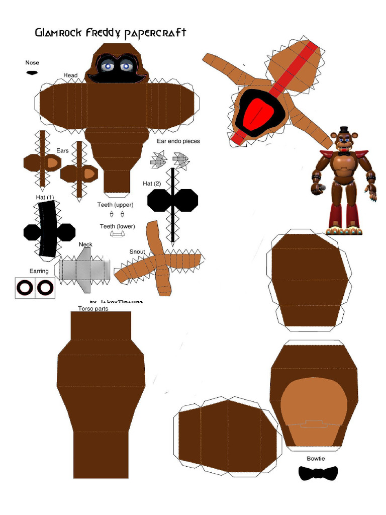 Glamrock Classic Freddy Papercraft | PDF