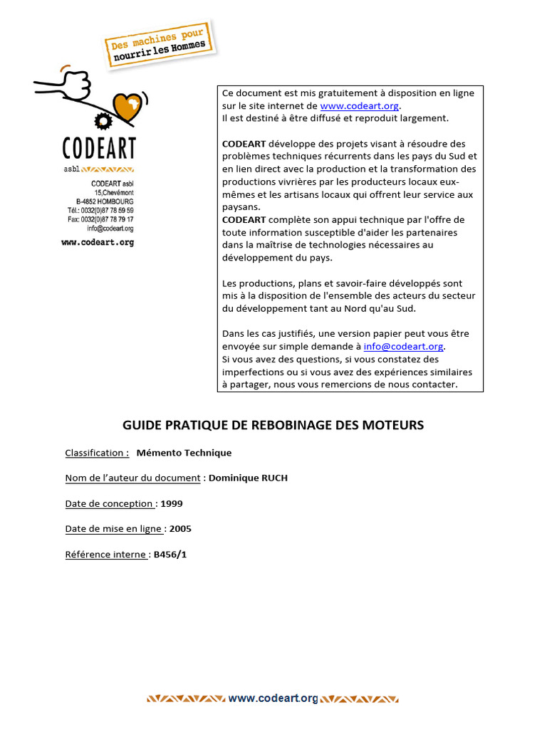 Guide Pratique Rebobinage Des Moteurs | PDF
