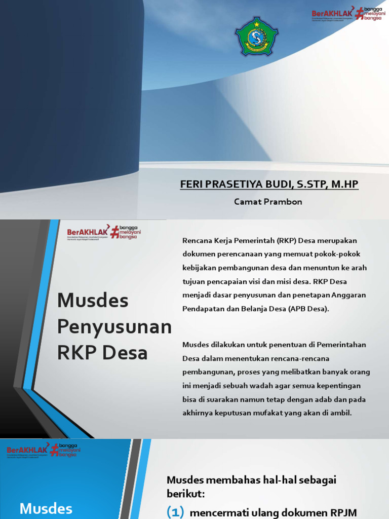 Musdes Penyusunan RKPDes - Revisi | PDF