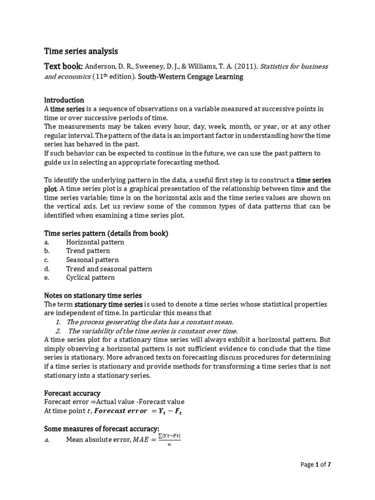 8.time Series Analysis | PDF