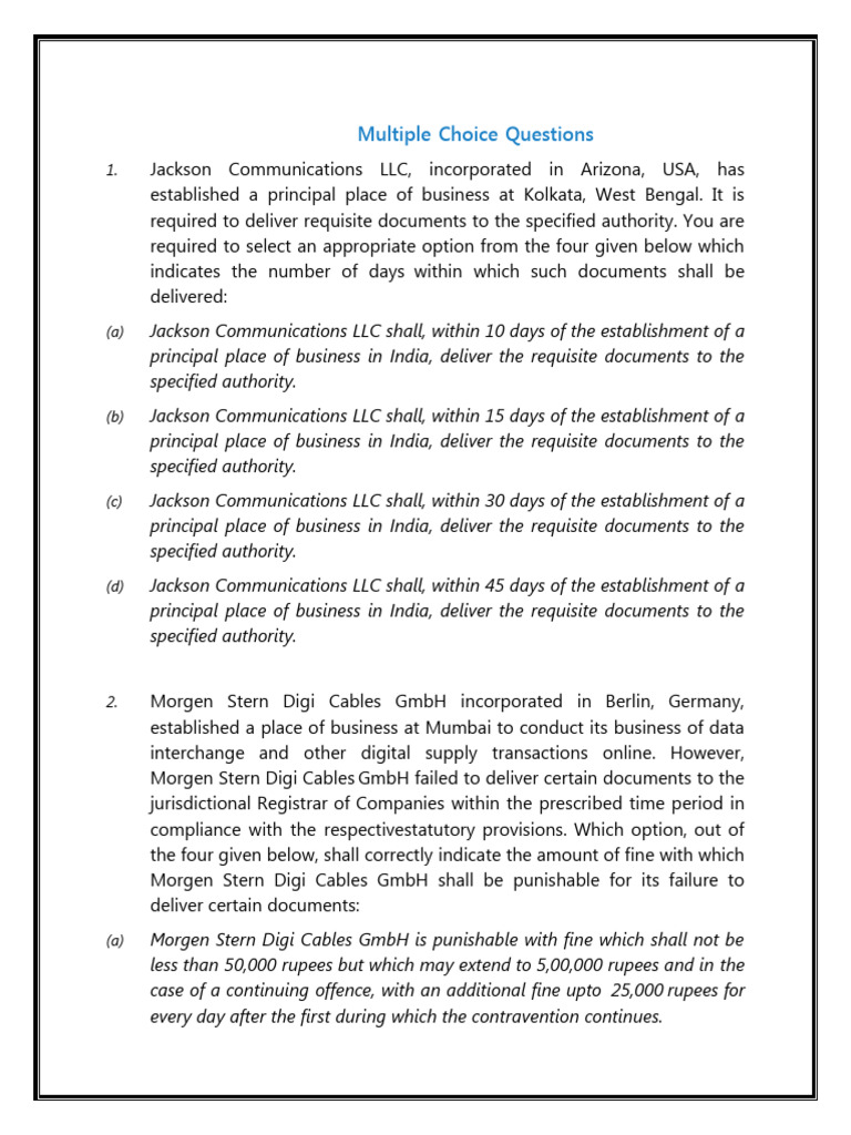 FC Question Sheet | PDF