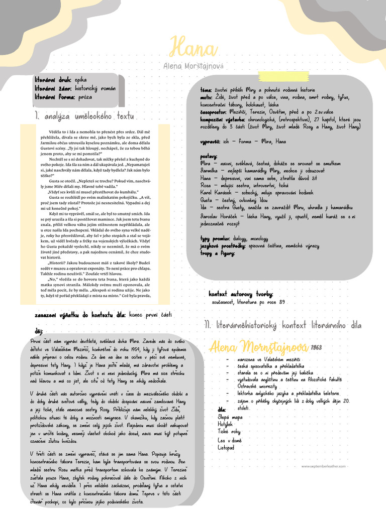 Hana - Alena MornÅ¡tajnovÃ¡ | PDF