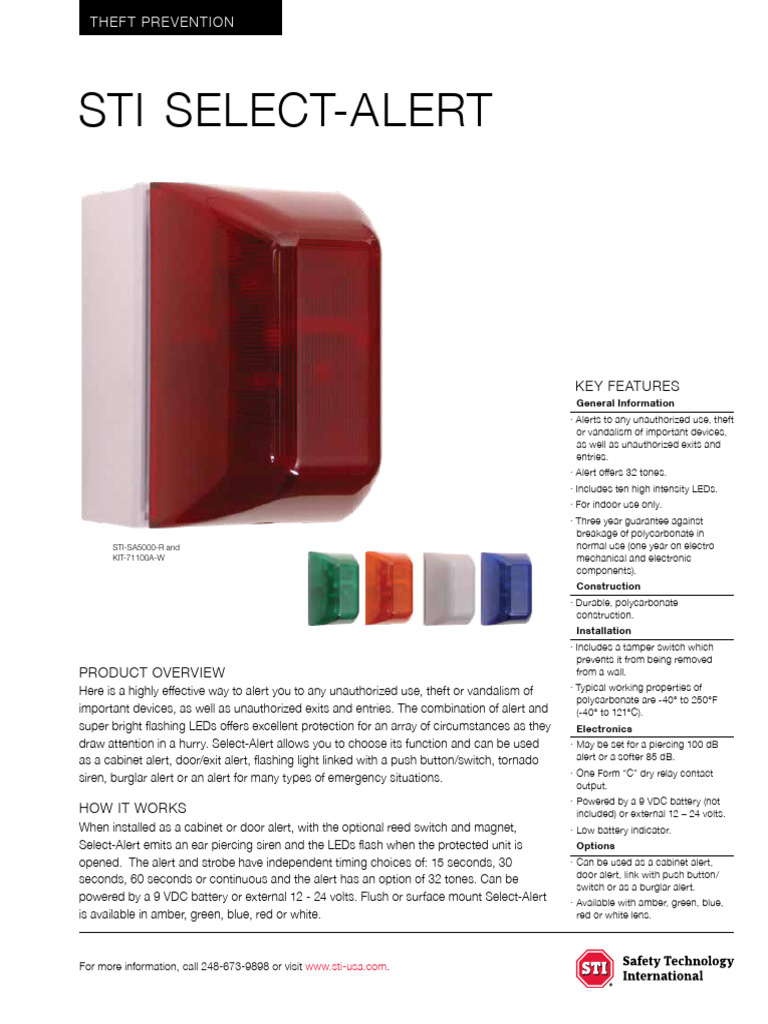 STI SA5000 Data Sheet | PDF