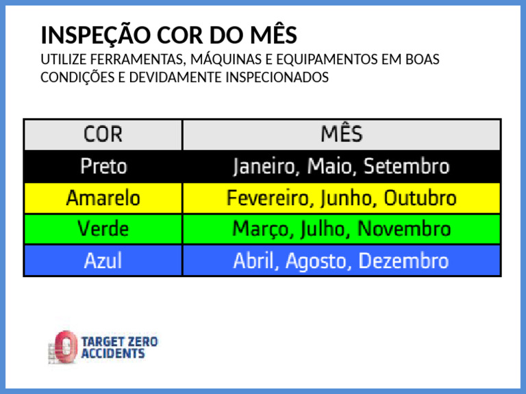 Inspeção Cor Do Mês | PDF