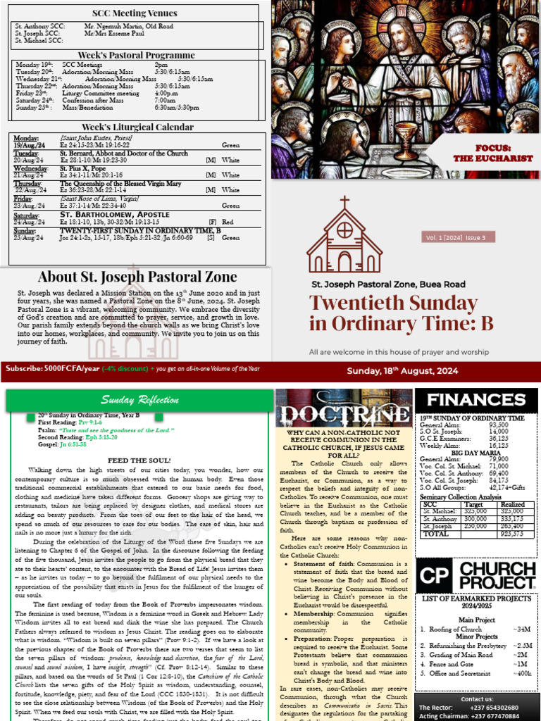 20th sunday OT, B | PDF