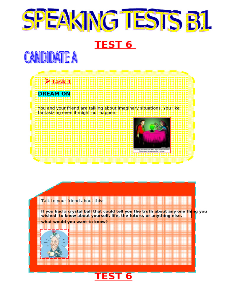 Speaking Test b1 Part 2 | PDF
