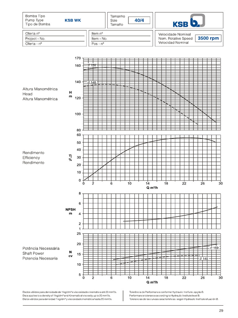 KSB WK 40 4 3500 RPM | PDF