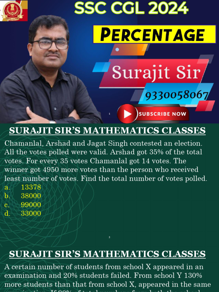 SSC CGL - Percentage | PDF