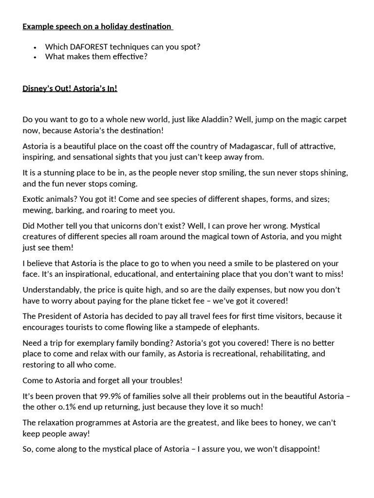 Example Article on Holidays | PDF