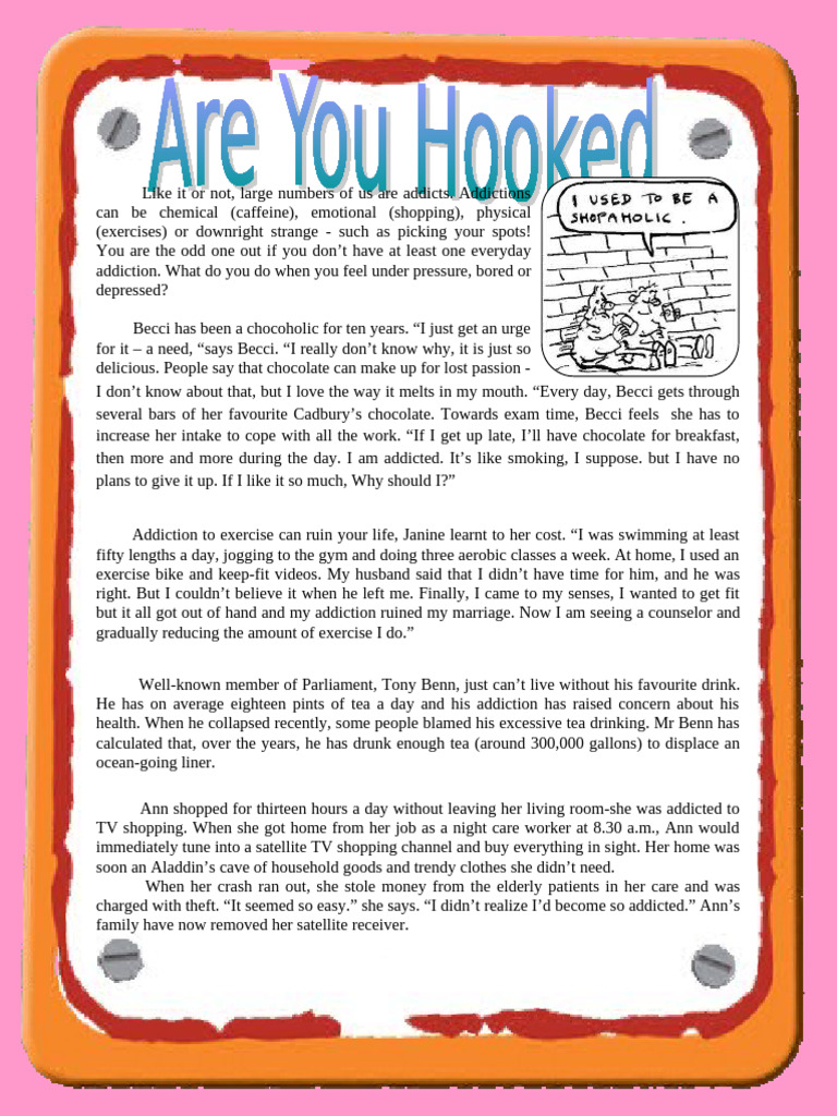 Are You Hooked reading past simple | PDF