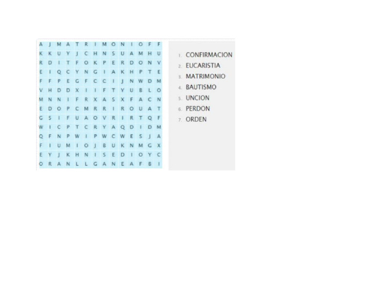 Sopa Letras Religion 7c | PDF