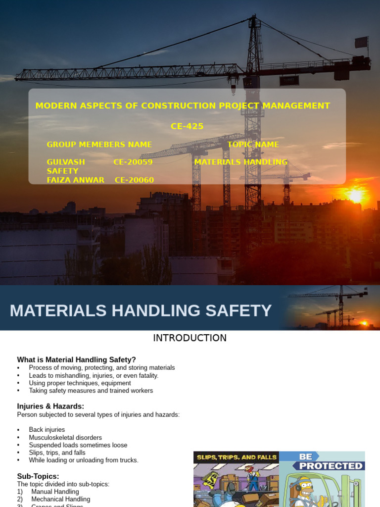 Materials Handling Safety CE-20059 CE-20060 | PDF