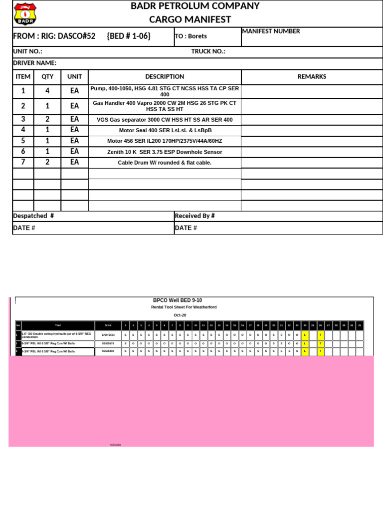 Material Cargo | PDF