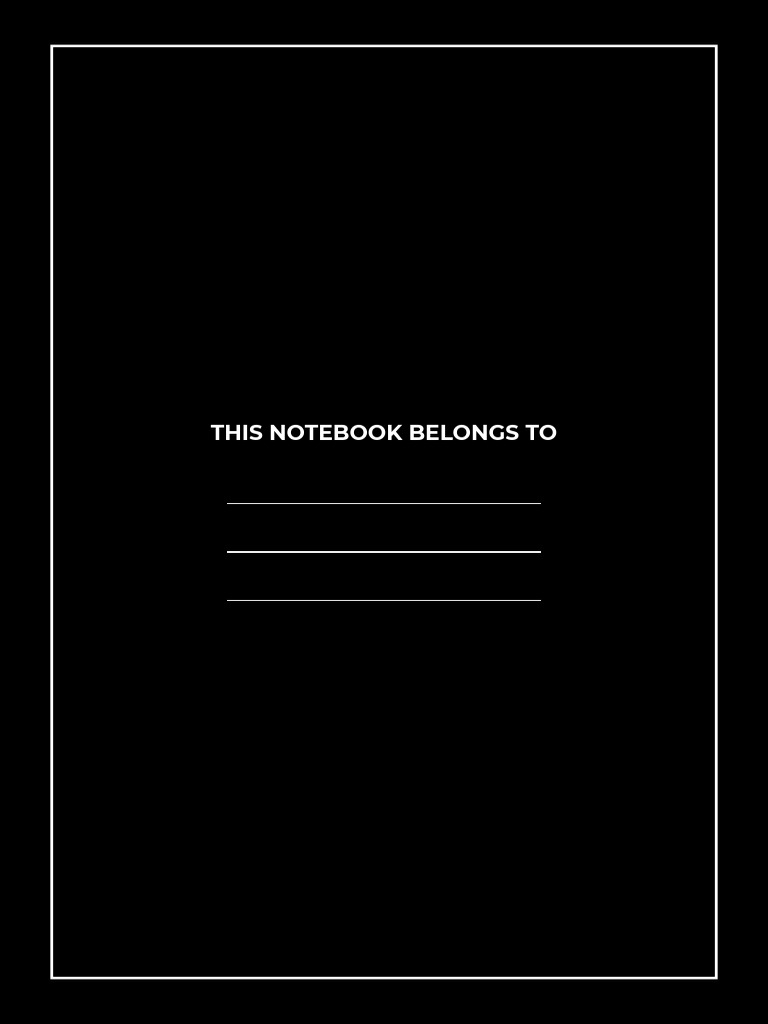 Wide Ruled Black Interior 6x9-120 Page | PDF