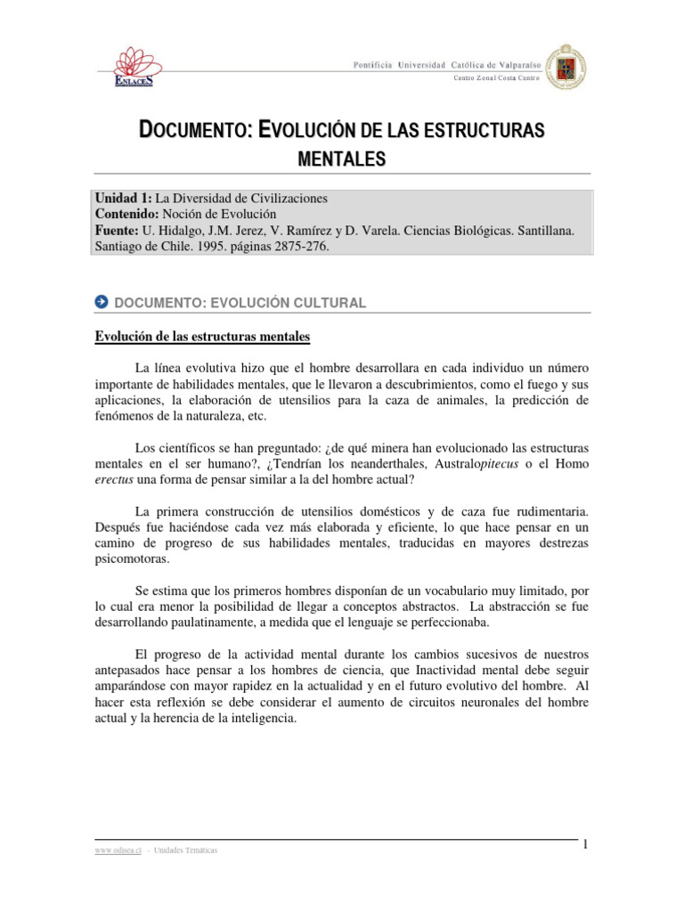 Evolución de Las Estructuras Mentales | PDF