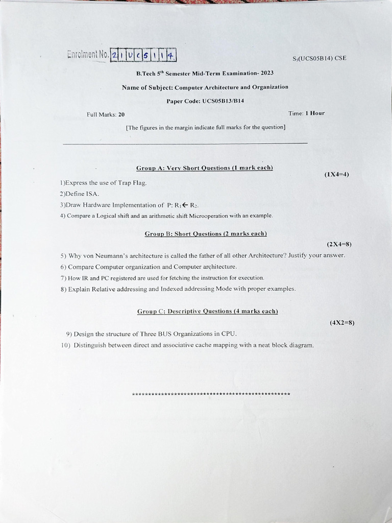 5th Sem Papers | PDF