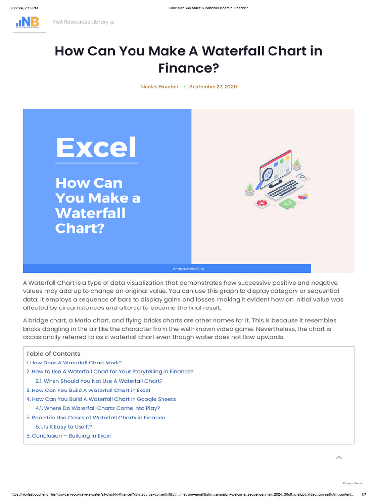 How Can You Make A Waterfall Chart in Finance | PDF