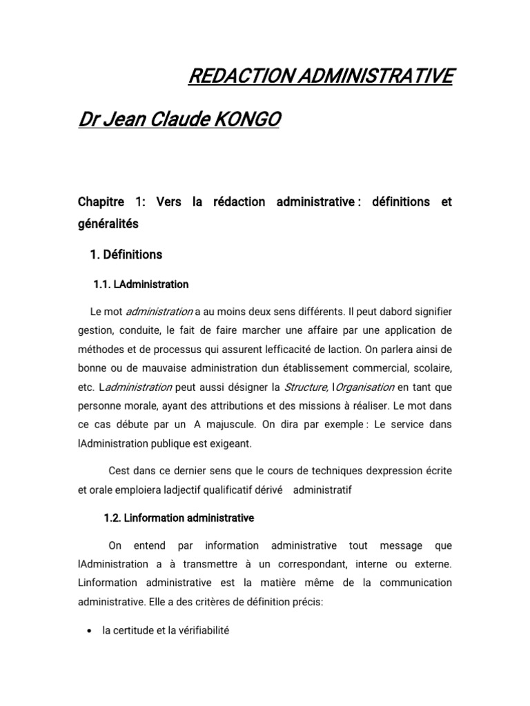 Redaction Administrative | PDF