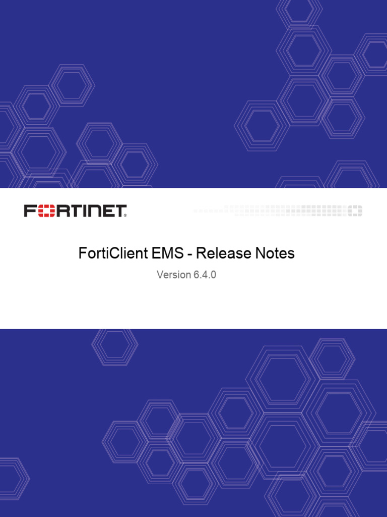 Forticlient Ems v6.4.0 Release Notes | PDF