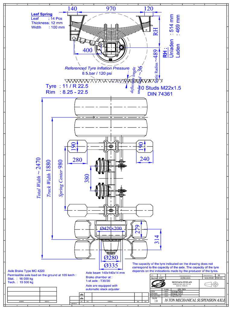 16 Ton Mechanical Axle | PDF