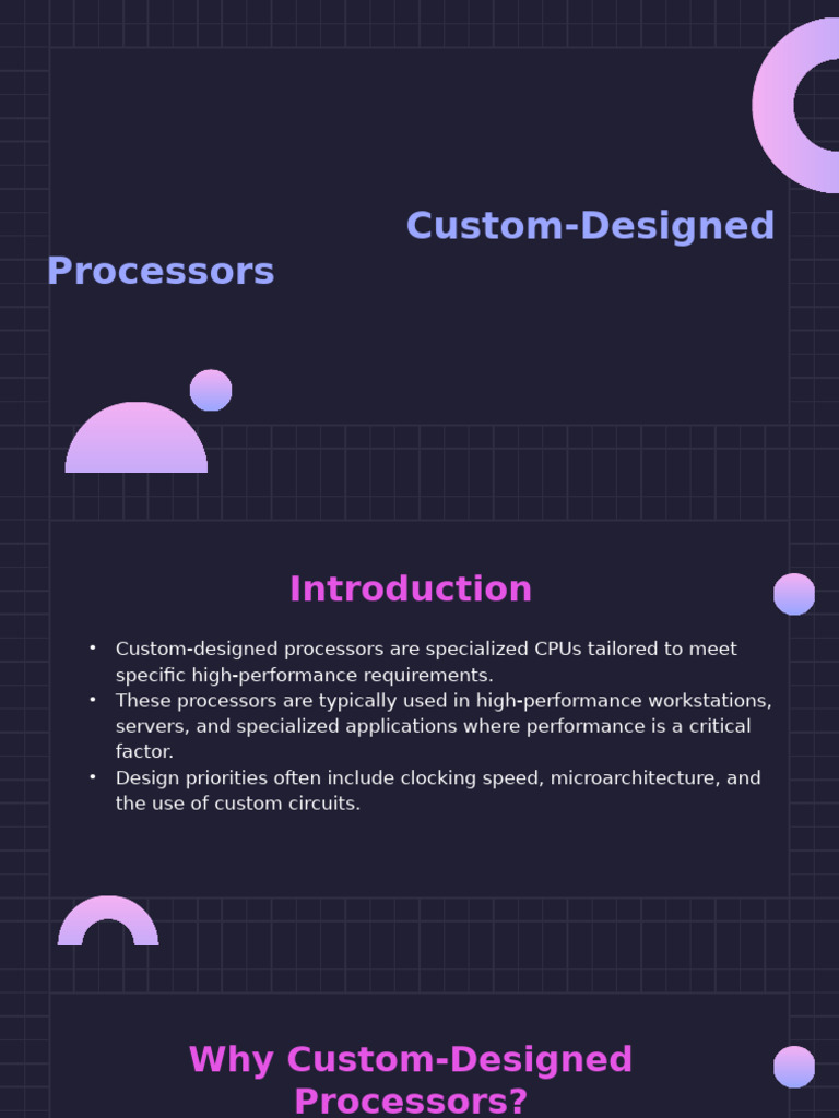 Custom Designed Processor | PDF