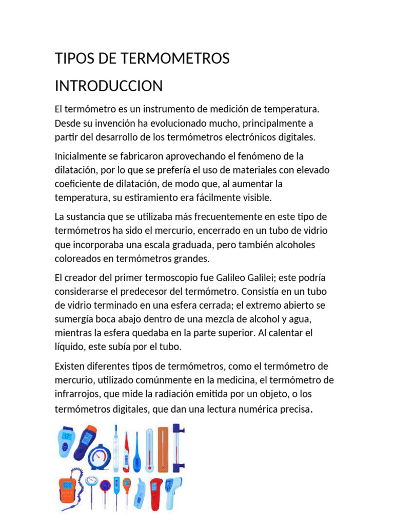 Tipos de Termometros | PDF