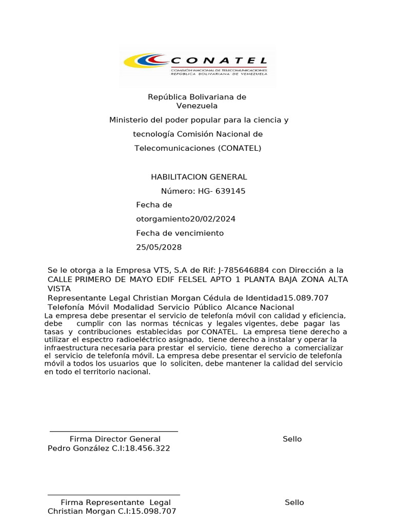 CONATEL | PDF