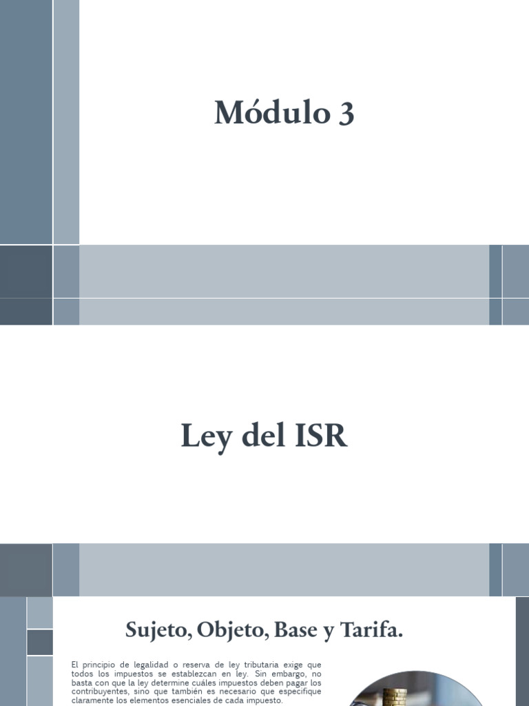MÓDULO 3 Ley Del ISR | PDF