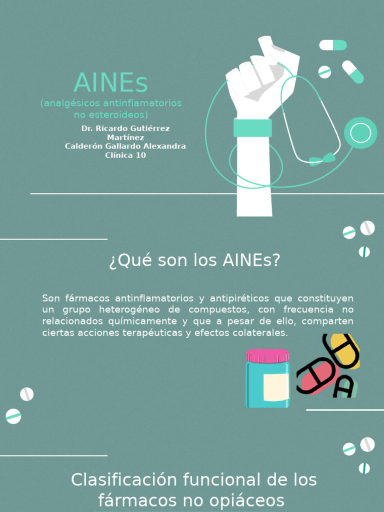 AINEs. Presentación Exo | PDF