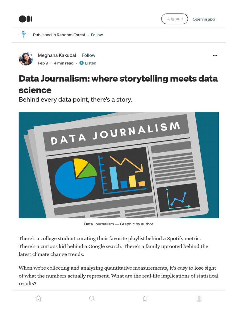 Data Journalism - Where Storytelling Meets Data Science - by Meghana ...