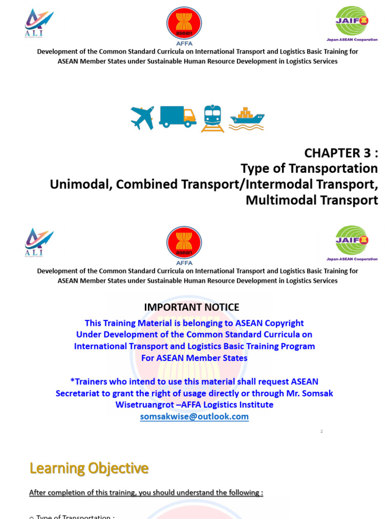 CZWFMB Chapter 3 Type of Transportation | PDF