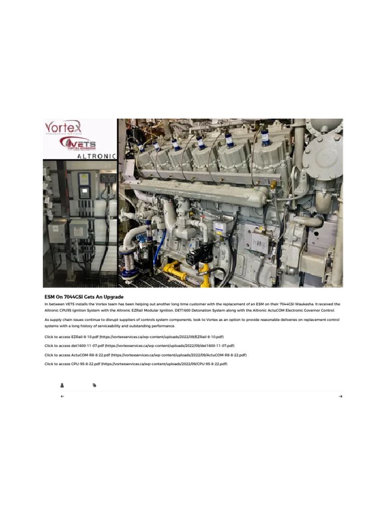 ESM On 7044GSI Gets An Upgrade - Vortex | PDF