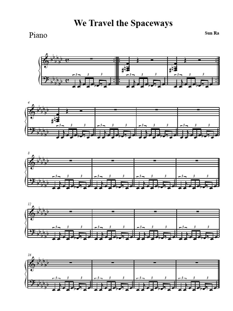 We Travel The Spaceways - 002G Piano | PDF