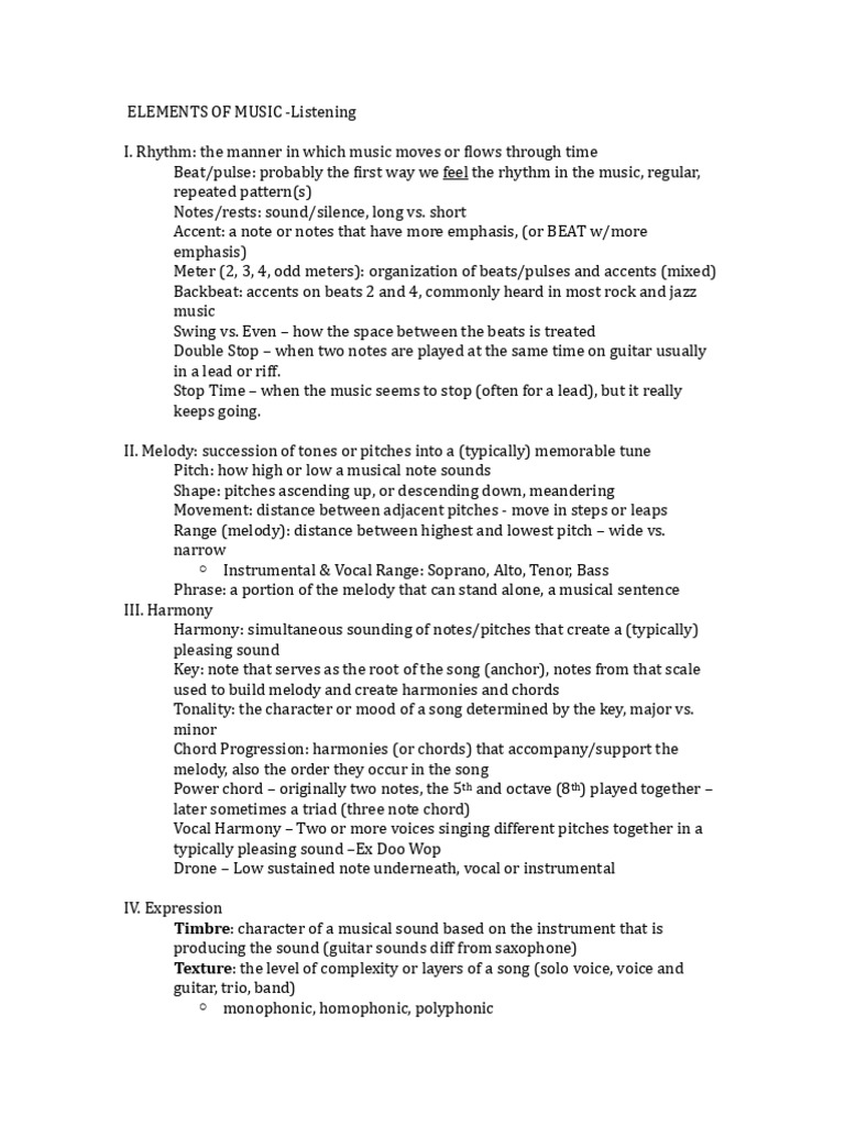 Elements of Music-23 | PDF