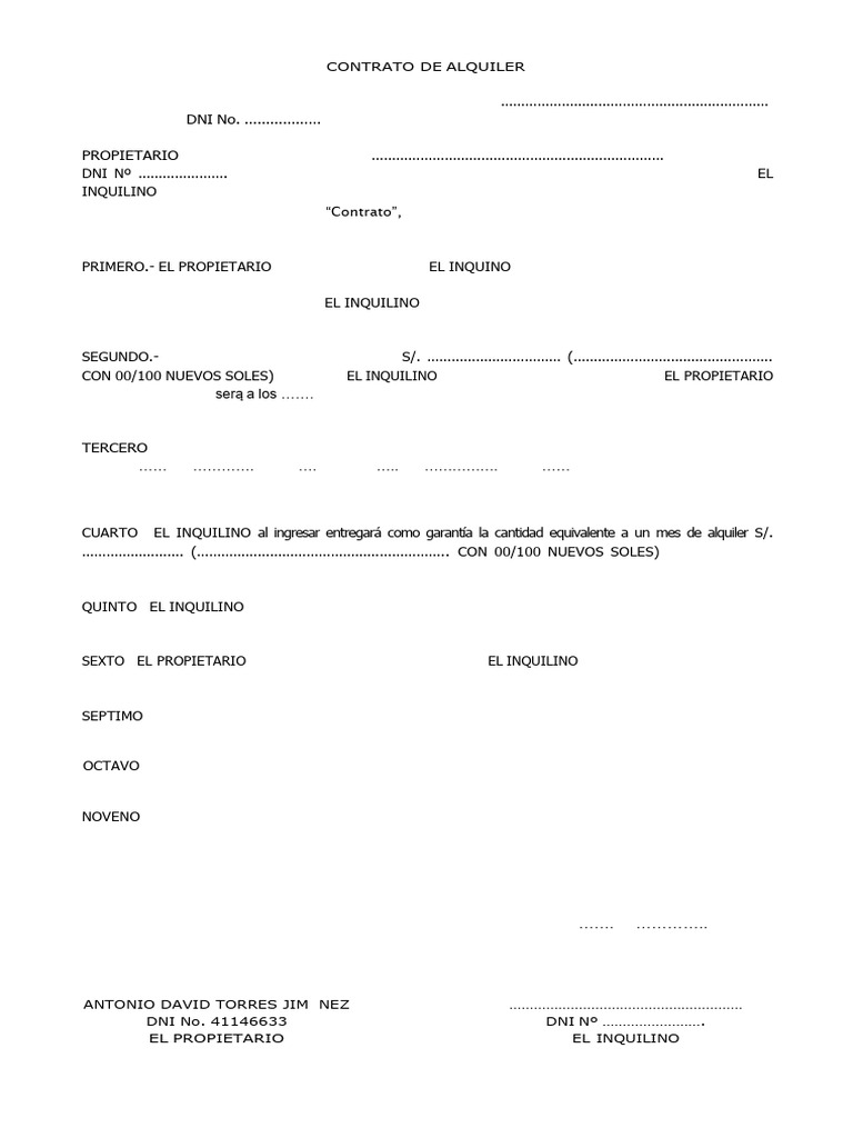 pdf-contrato-de-alquiler-de-cuartos | PDF