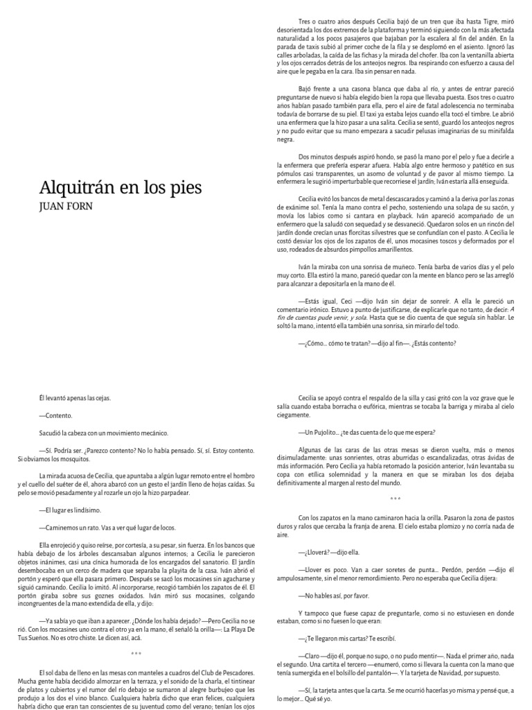 Alquitrán en Los Pies | PDF