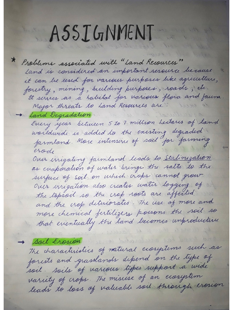Evs Assignment 1 | PDF