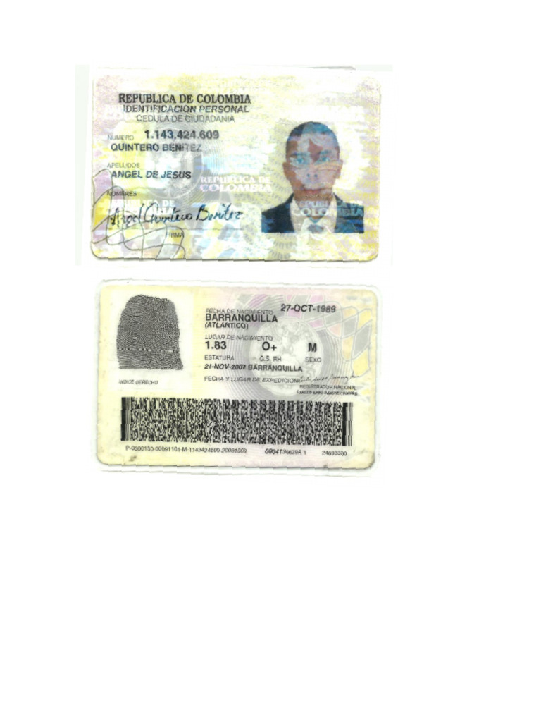 Fotocopia Del Documento Angel Quintero | PDF