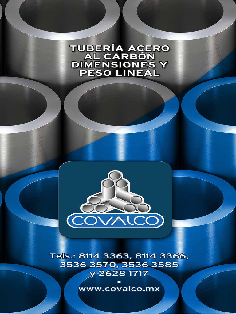 Tabla Tuberia Acero COVALCO | PDF