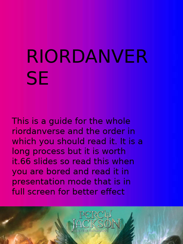 Guide To Reading The Riordanverse | PDF