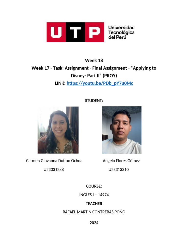 Week 18-Final Assignment DUFFOO - FLORES | PDF