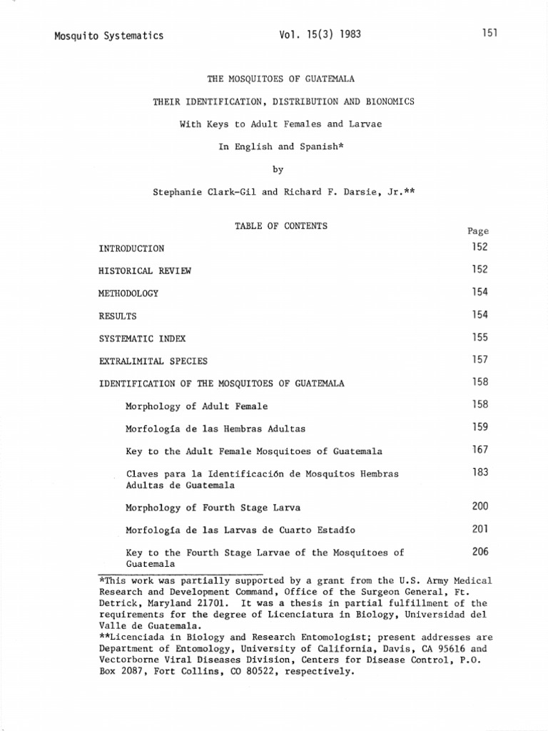 Clark-Gil & Darsie, 1983 - The Mosquitoes of Guatemala - Their ...