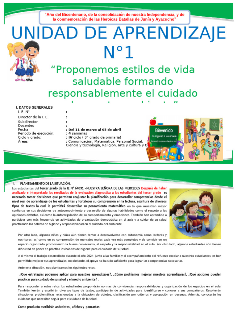 Unidad de Aprendizaje N°1. | PDF