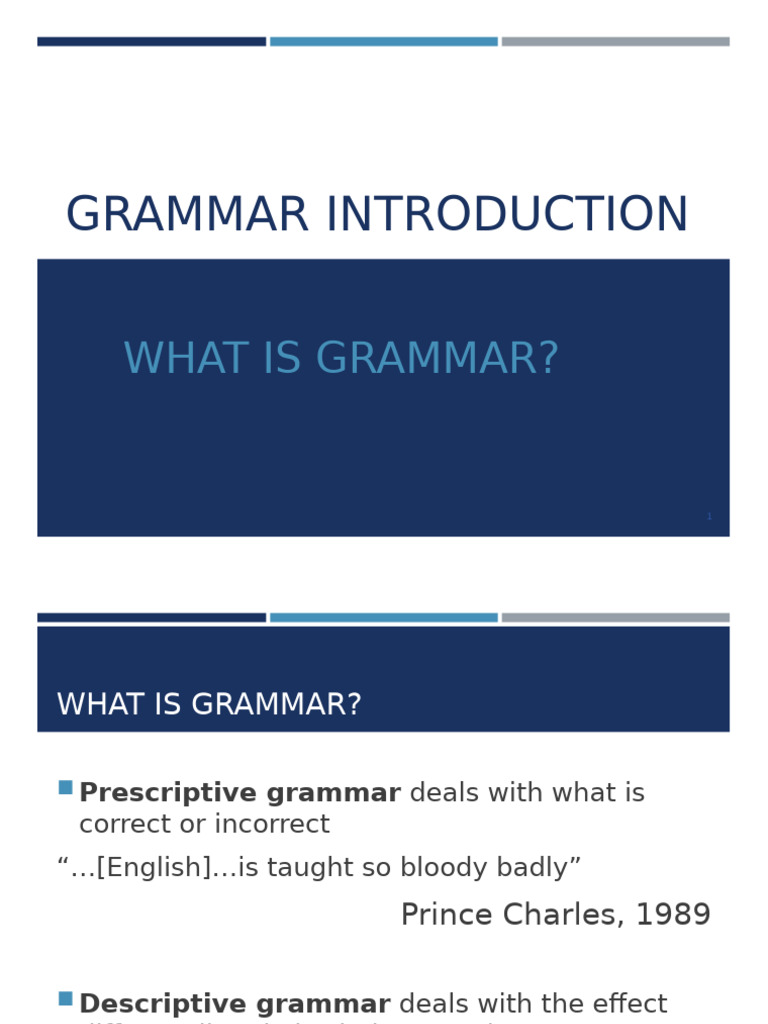 Lesson1 Intro to English Grammar Structures 1 | PDF