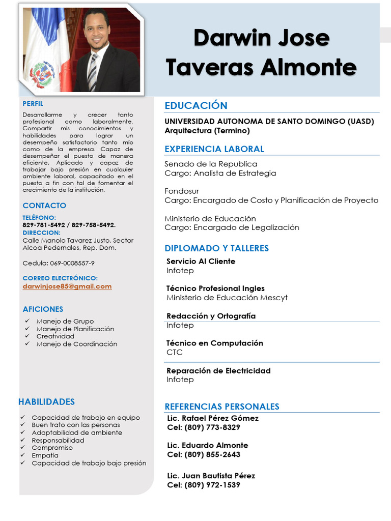 CV Darwin Jose Taveras Almonte | PDF