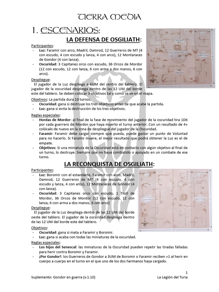 Sup - Gondor en guerra (v1.10) | PDF Sup - Gondor en guerra (v1.10) | PDF
