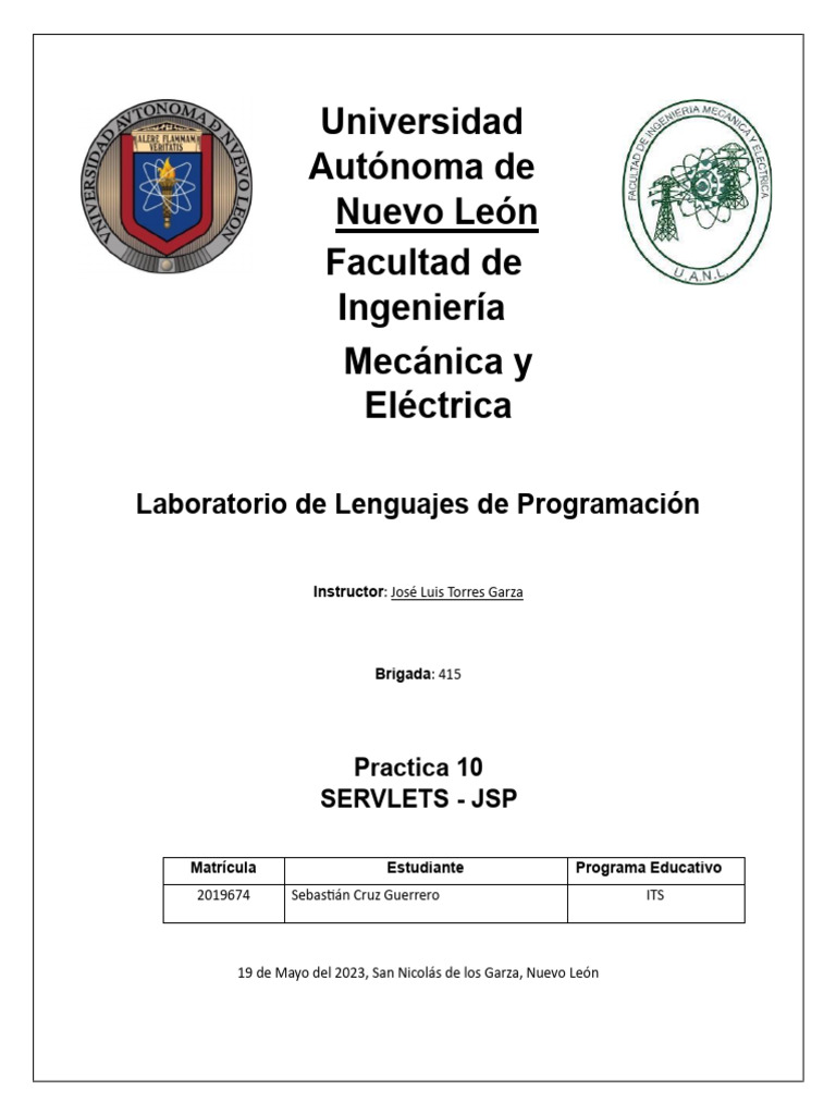 Practica 10 Laboratorio de Lenguajes de Programación | PDF